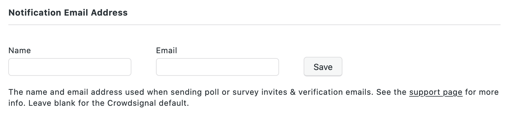 Custom Notification Email Address | Crowdsignal | Get the responses you ...