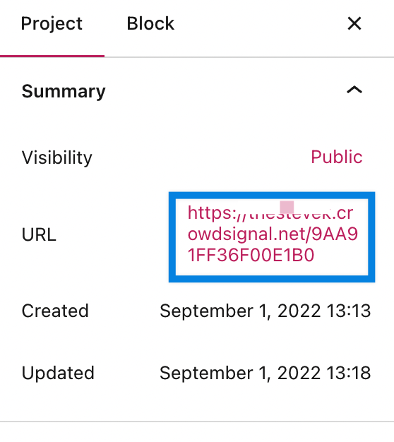 Project URLs | Crowdsignal | Get the responses you need, anywhere