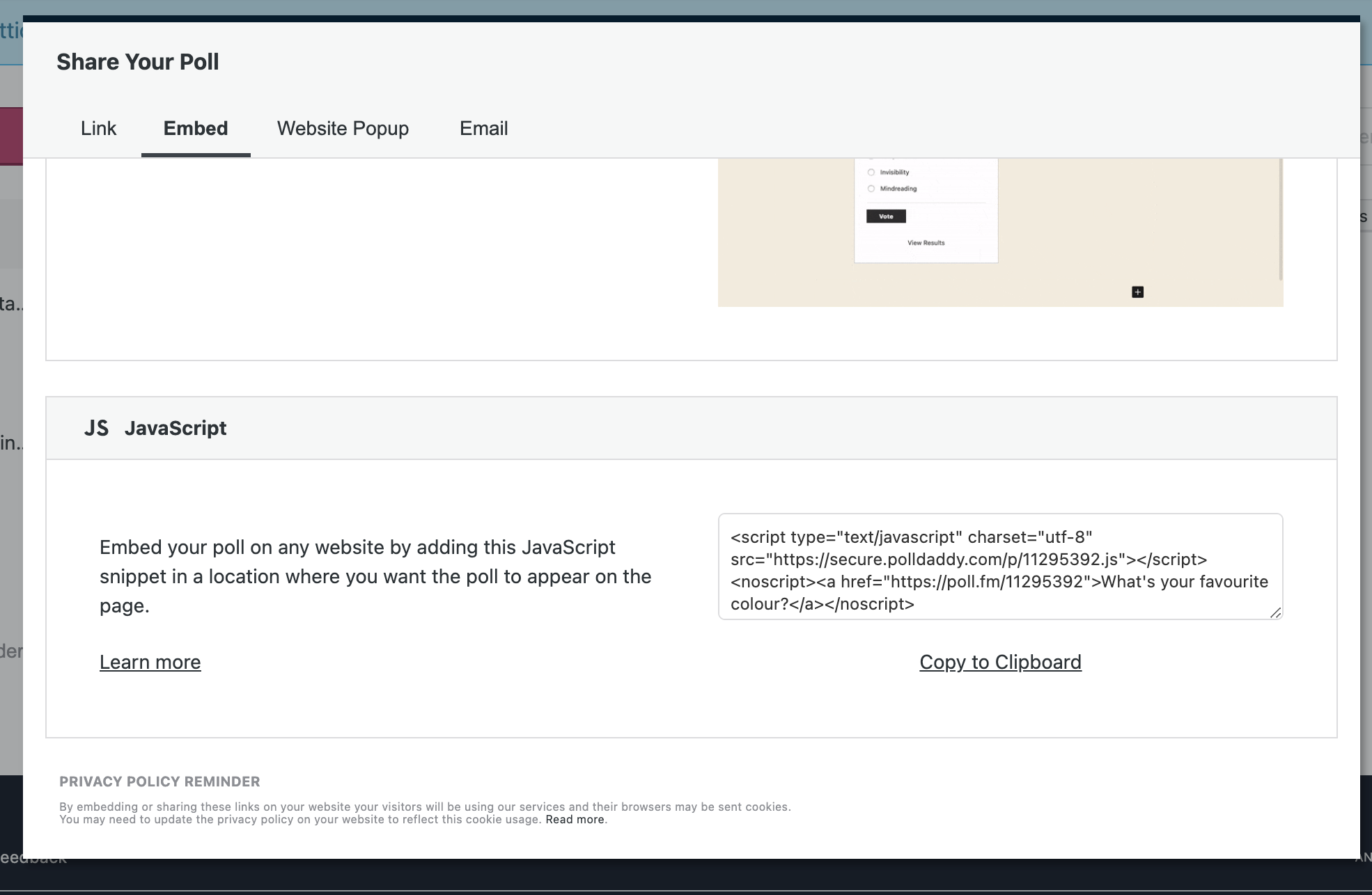 Embedding polls on your website with JavaScript | Crowdsignal | Get the ...